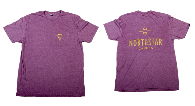 Northstar Star Logo T-shirt: Maroon Heather | Northstar Canoes